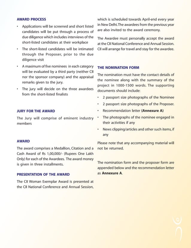 CII Woman Exemplar Award | PDF | Email | Internet
