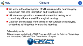 VR simulations for neurosurgery | PPTX