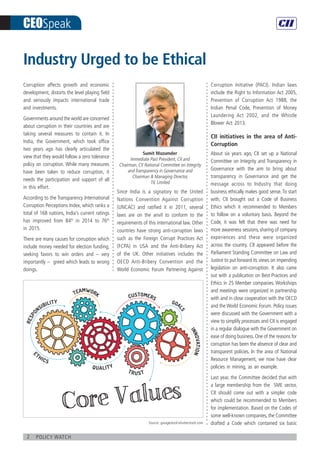 CII Policy Watch on Corporate Integrity & Good Citizenship | PDF