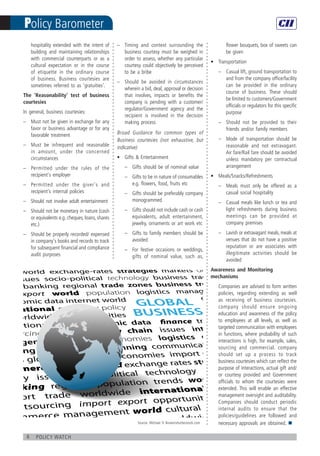 CII Policy Watch on Corporate Integrity & Good Citizenship | PDF