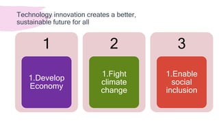 Sustainable Technology, Innovation and R&D | PPTX