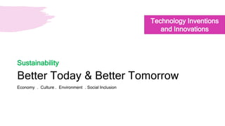 Sustainable Technology, Innovation and R&D | PPTX