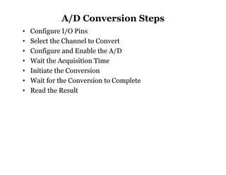 ADC Interfacing with pic Microcontrollert | PPT