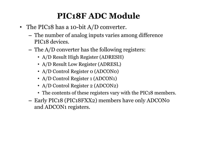 ADC Interfacing with pic Microcontrollert | PPT