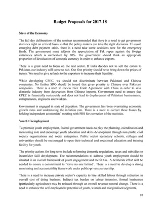 Pakistan - State of the Economy | PDF