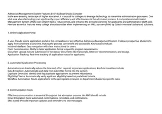 Admission Management System Features Every College Should Consider | PPT