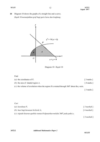 Kertas Percubaan SPM Kedah add-maths p2 2017 | PDF