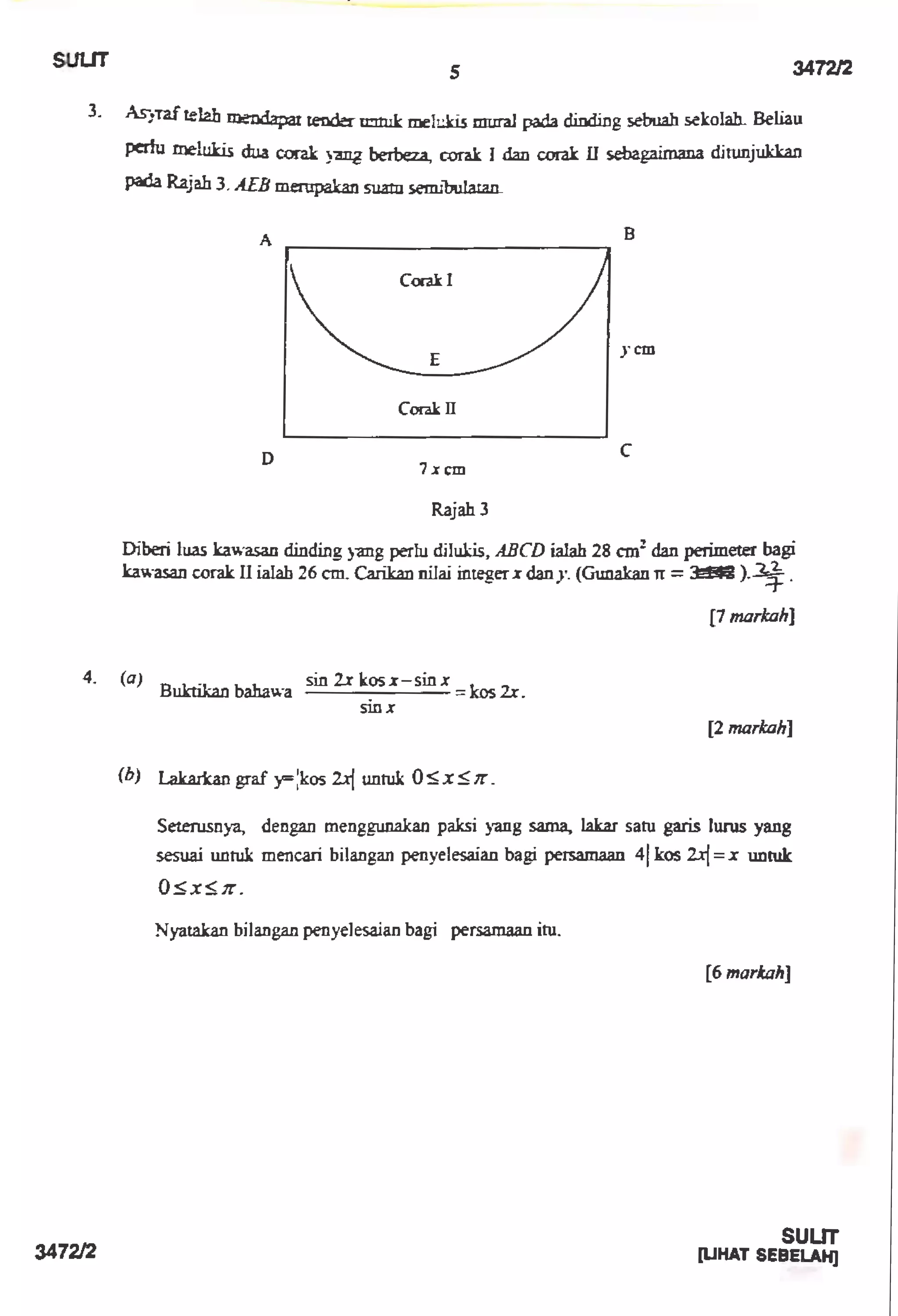 Kertas Percubaan SPM Add Maths Kelantan 2017 (Paper 2) | PDF