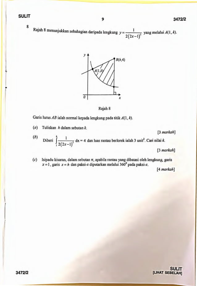 Kertas Percubaan SPM Add Maths Kelantan 2017 (Paper 2) | PDF