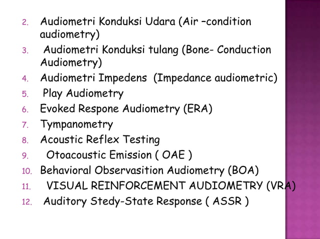 audiologi dan terapi cara kerja pendidikan khas | PPT
