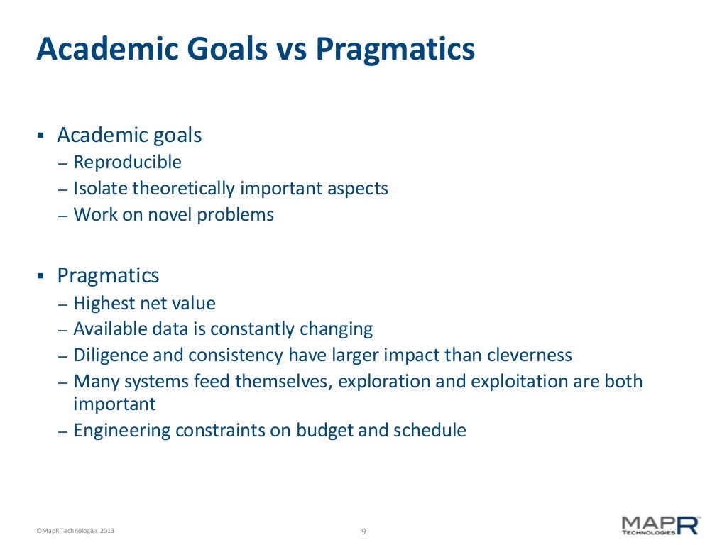Academic Goals Vs Pragmatics Academic Goals Vs Pragmatics