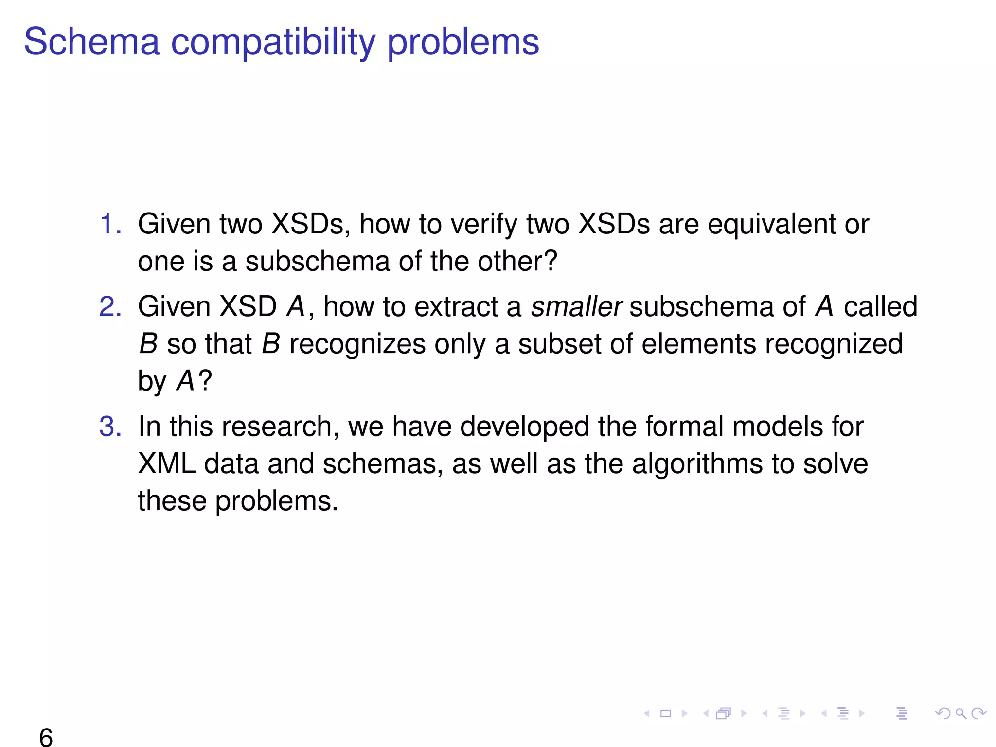 Xml Schema Computations Schema Compatibility Testing And Subschema Extraction Ppt 7936