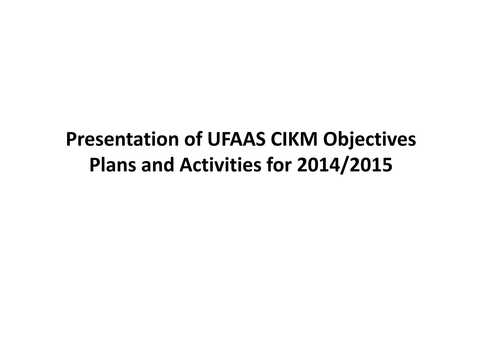 Cikm plans | PPT