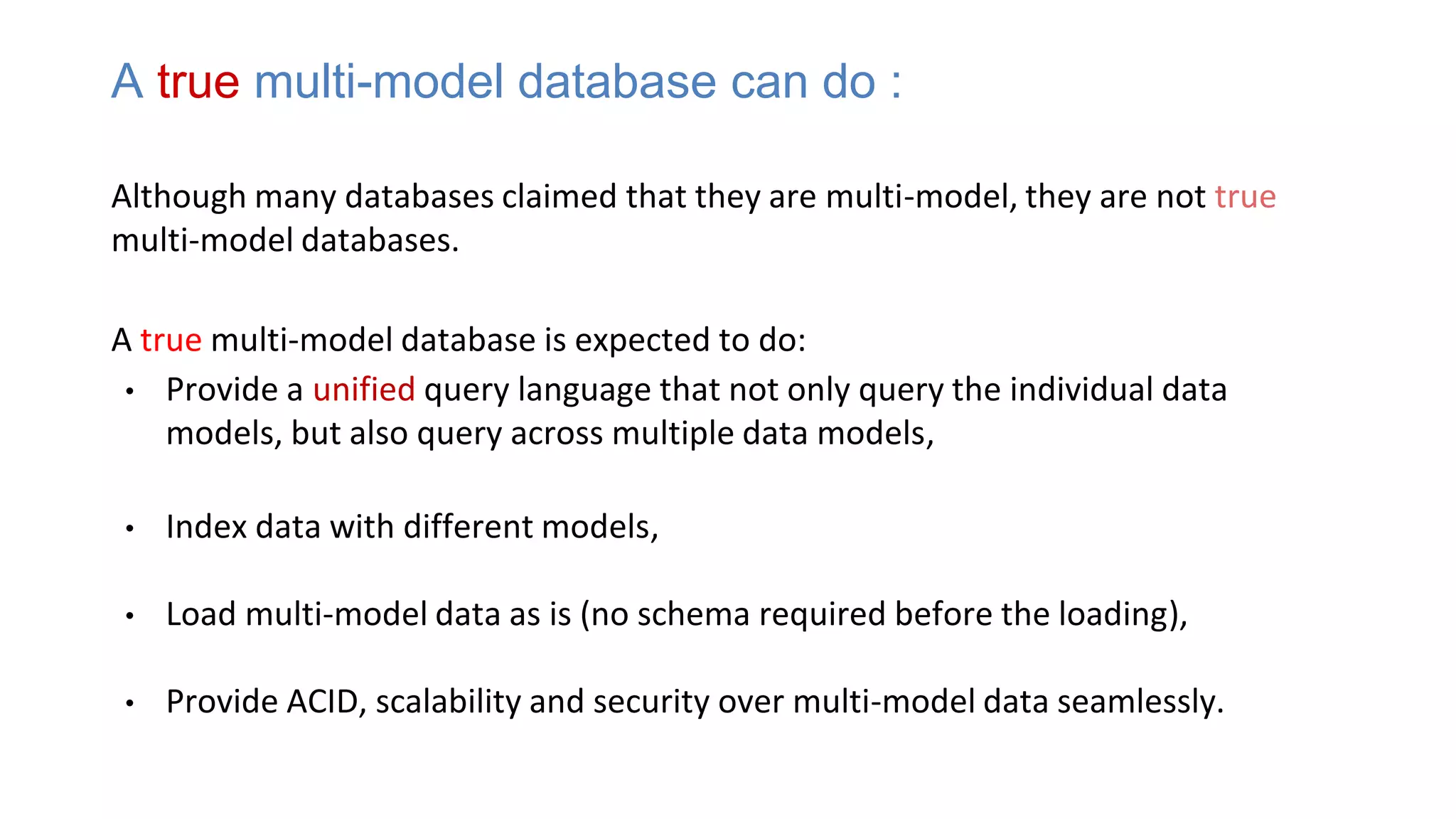 Multi Model Data Query Languages And Processing Paradigms Ppt