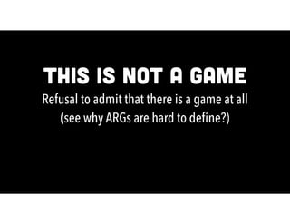 Game-based Learning (ARGs) | PPT