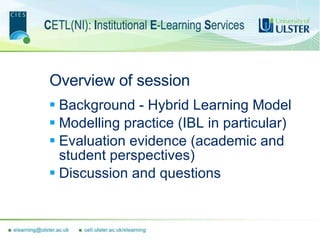 Assisting students to participate in Inquiry Based Learning | PPT