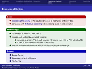 Probabilistic Abductive Logic Programming using Possible Worlds | PDF | Programming Languages ...