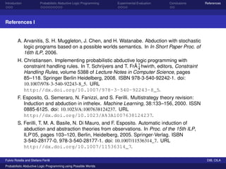 Probabilistic Abductive Logic Programming using Possible Worlds | PDF | Programming Languages ...