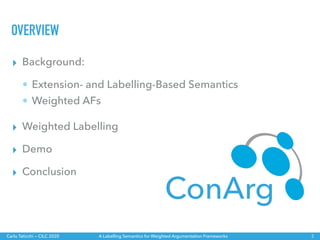 A Labelling Semantics for Weighted Argumentation Frameworks | PPT