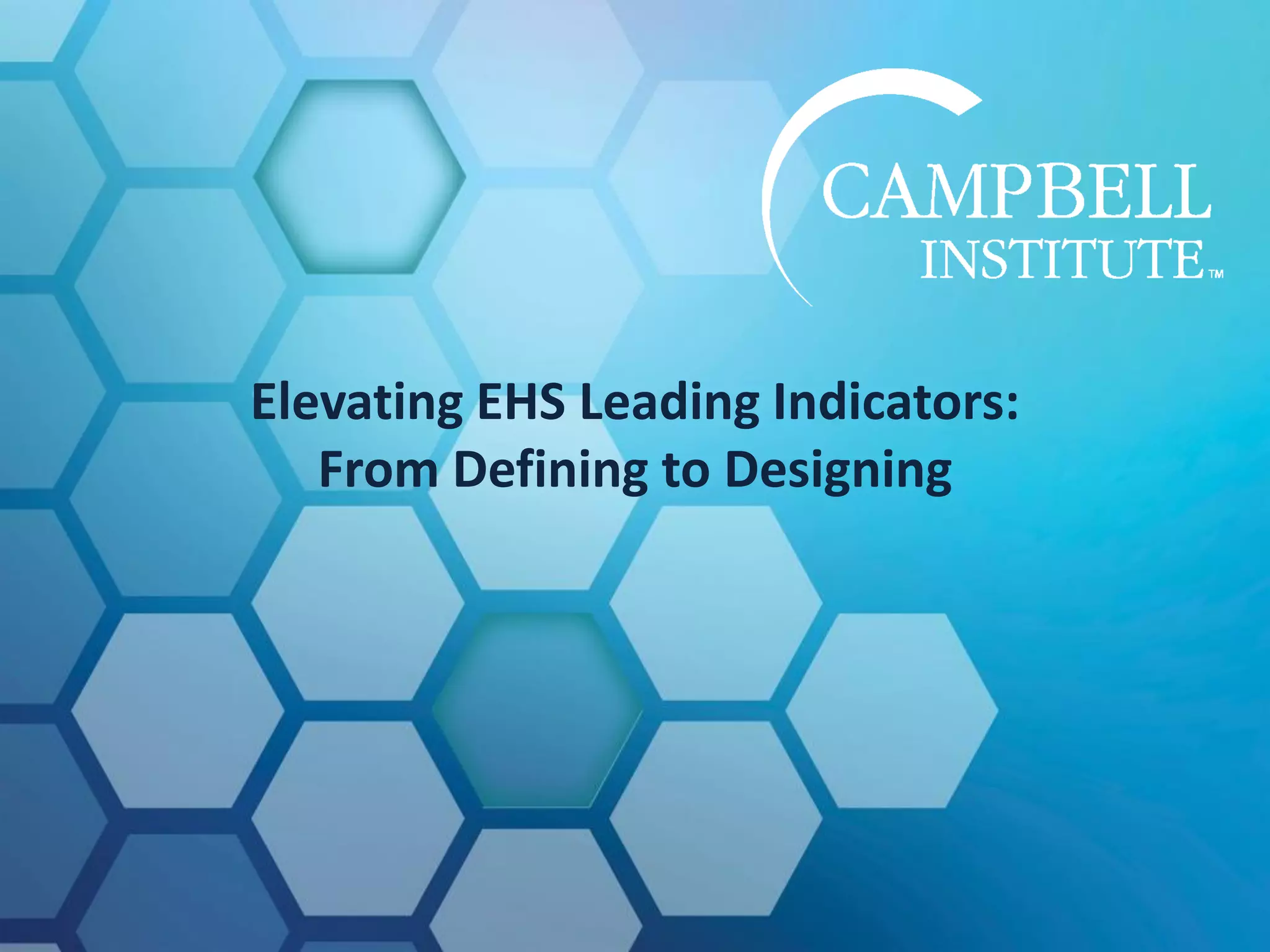 EHS Leading Indicators, from Defining to Designing | PDF