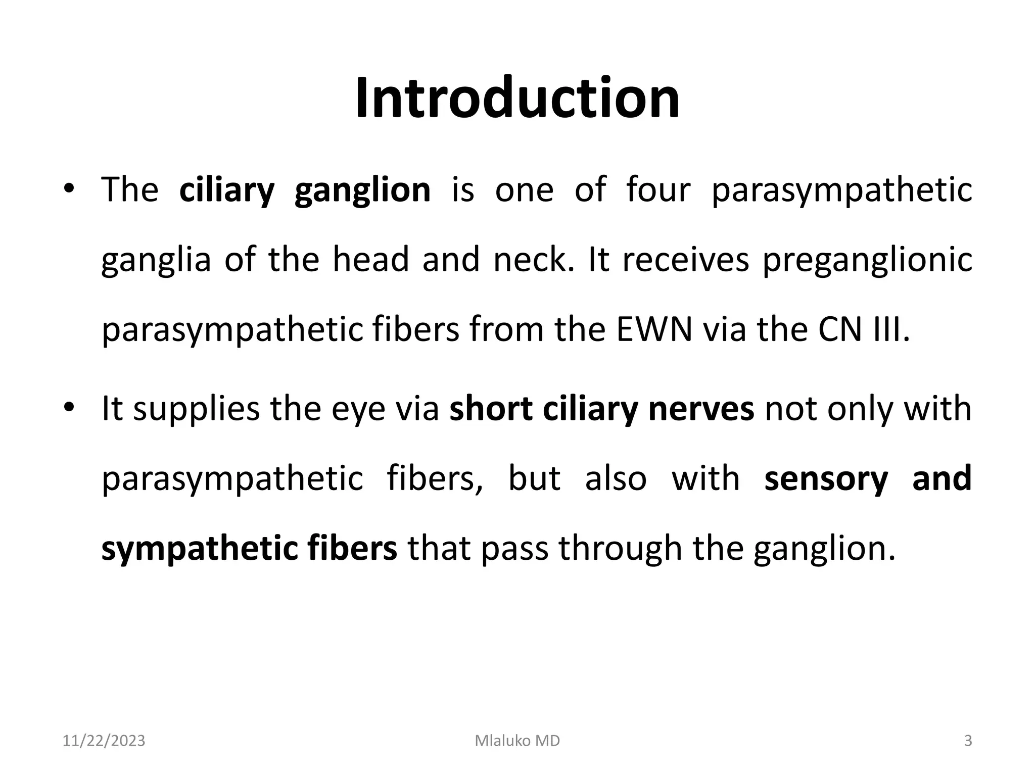CILIARY GANGLION. MUK.pptx