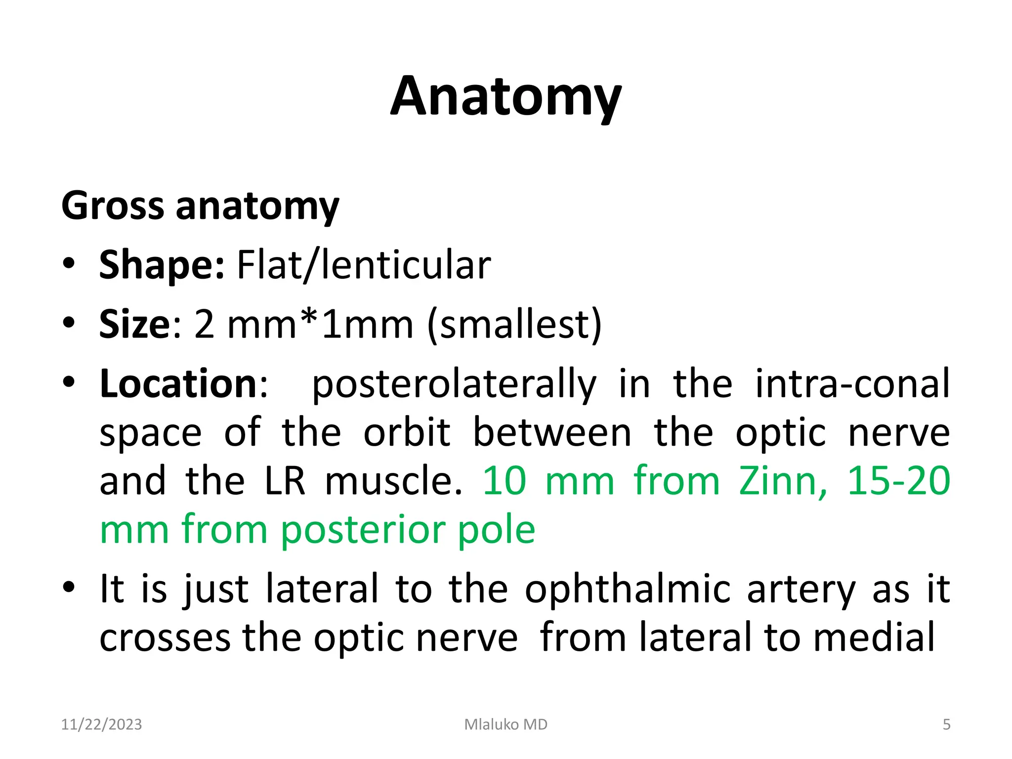 CILIARY GANGLION. MUK.pptx