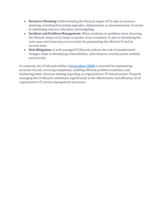 CI lifecycle in ServiceNow CMDB and its importance..pdf