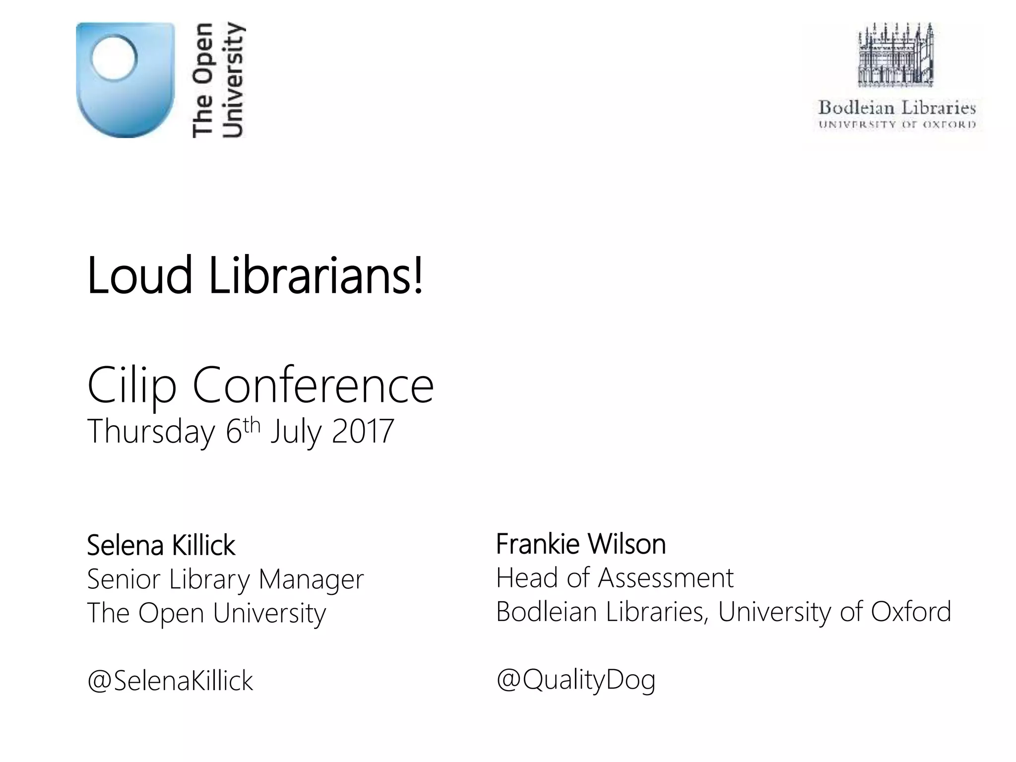 Loud Librarians! | PPTX
