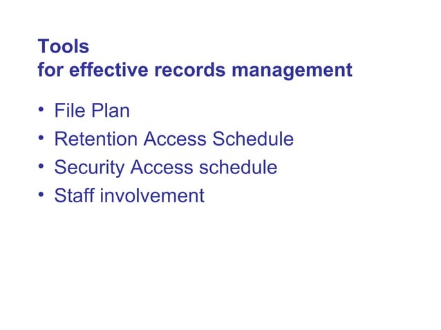 Recordsmanagement | PPT