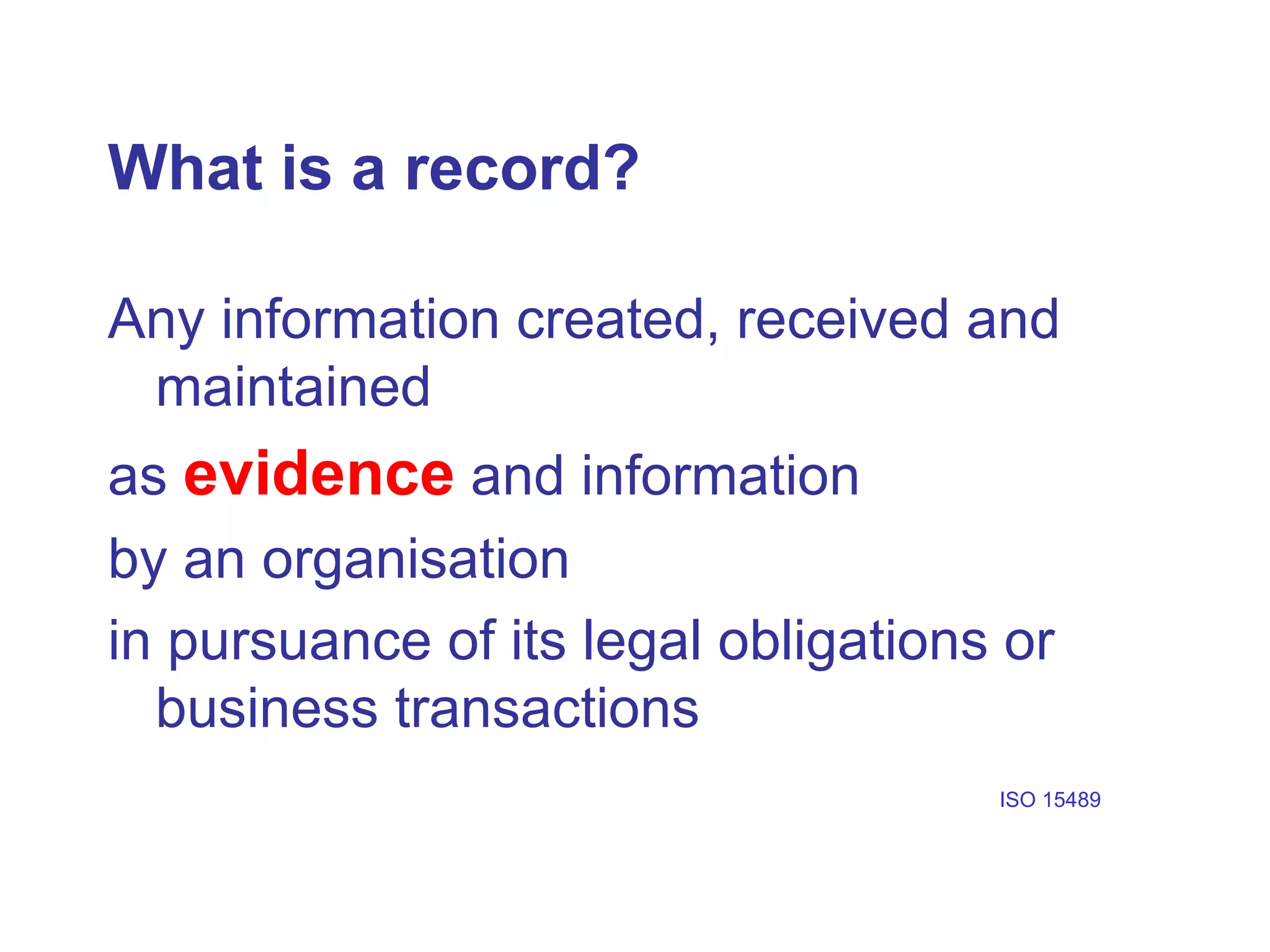 Effective Records Management | PPT