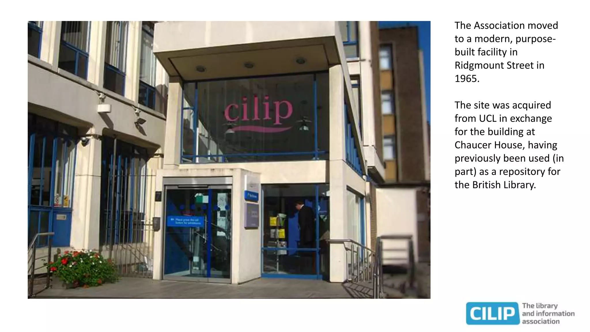 CILIP @ 125 - our past, present and future | PPT