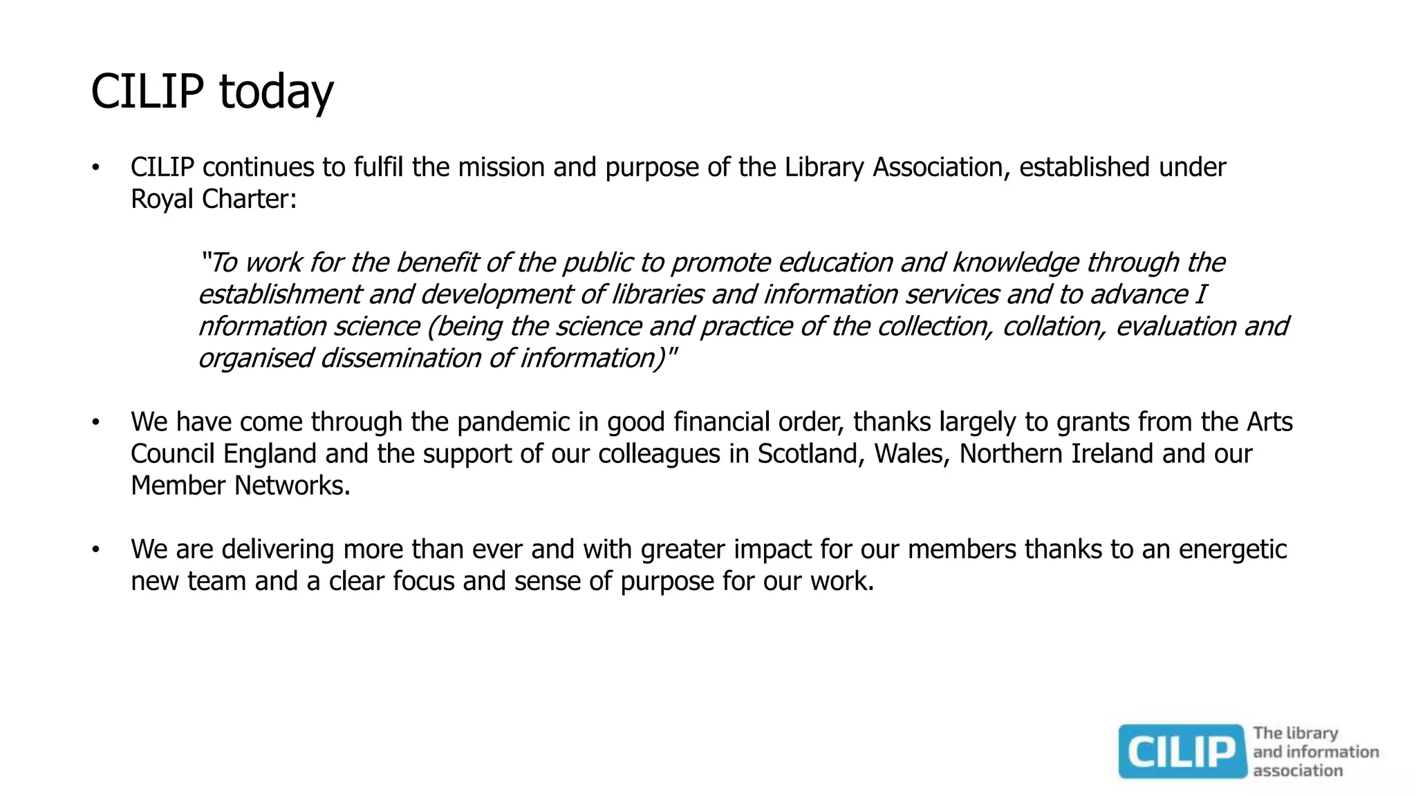 CILIP @ 125 - our past, present and future | PPT