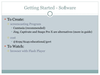 Just Push Play: Screencasting for Your Library | PPT