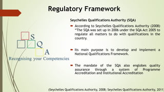 Current Higher Education Sector in Seychelles | PPTX