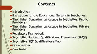 Current Higher Education Sector in Seychelles | PPTX