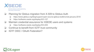 CILogon & SciTokens: OIDC/OAuth Federation | PDF