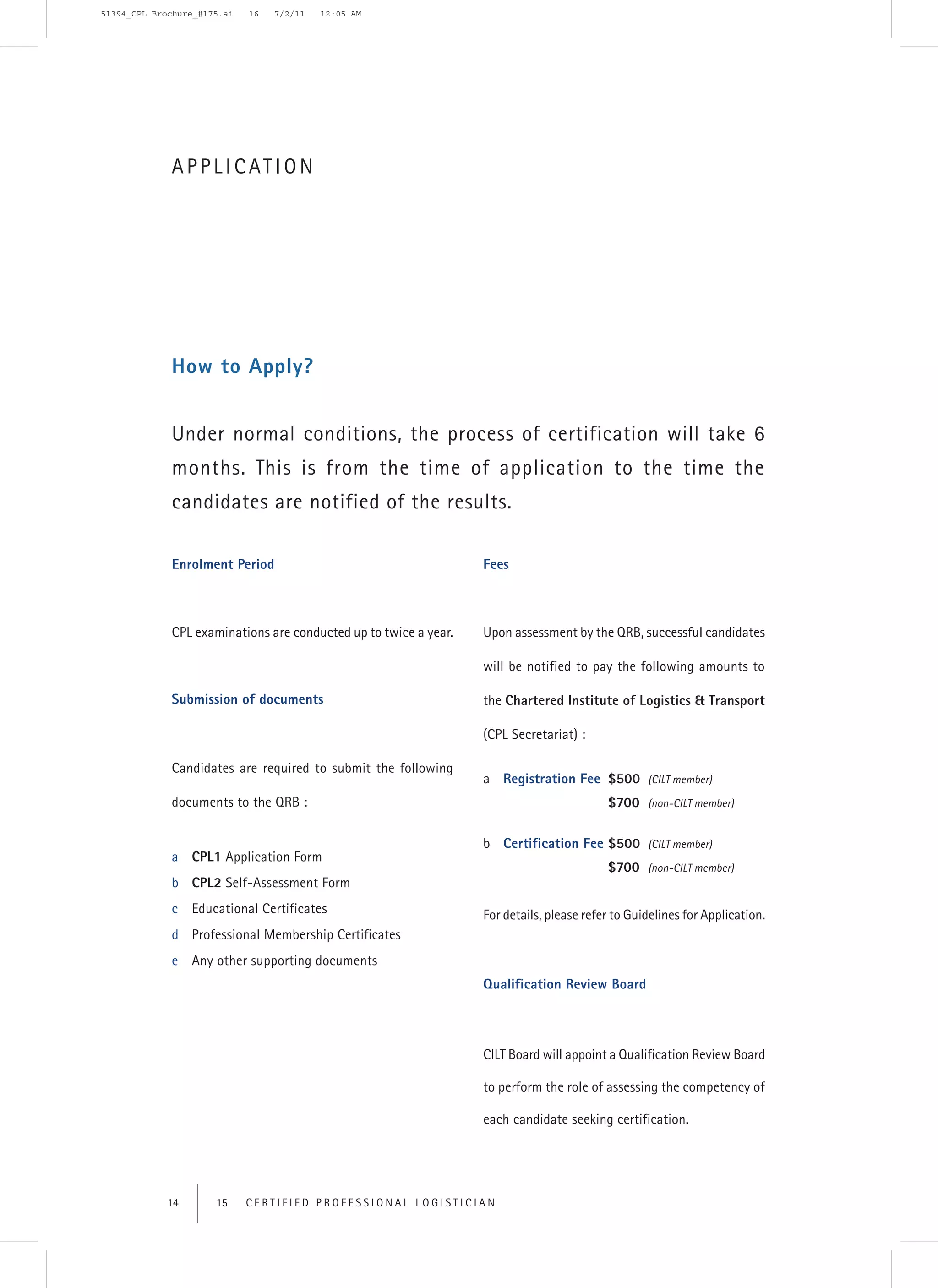 Cilt Singapore (Cpl Brochure) | PDF