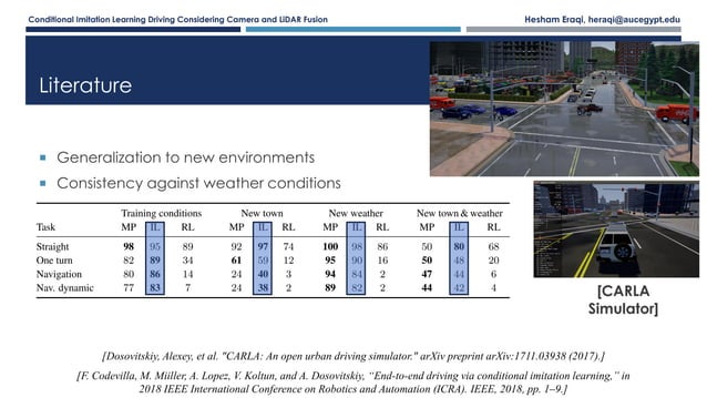 NeurIPS 2020 ML4AD - Paper 13 - CIL with Sensor Fusion | PPT