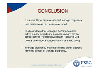 Cily Teenage Pregnancy | PPT