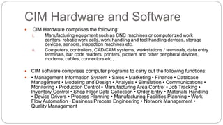 CIM Computer Integrated Manufacturing | PPTX