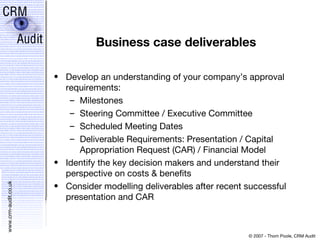 The Business Case for CRM | PPT | Business | Business and Finance