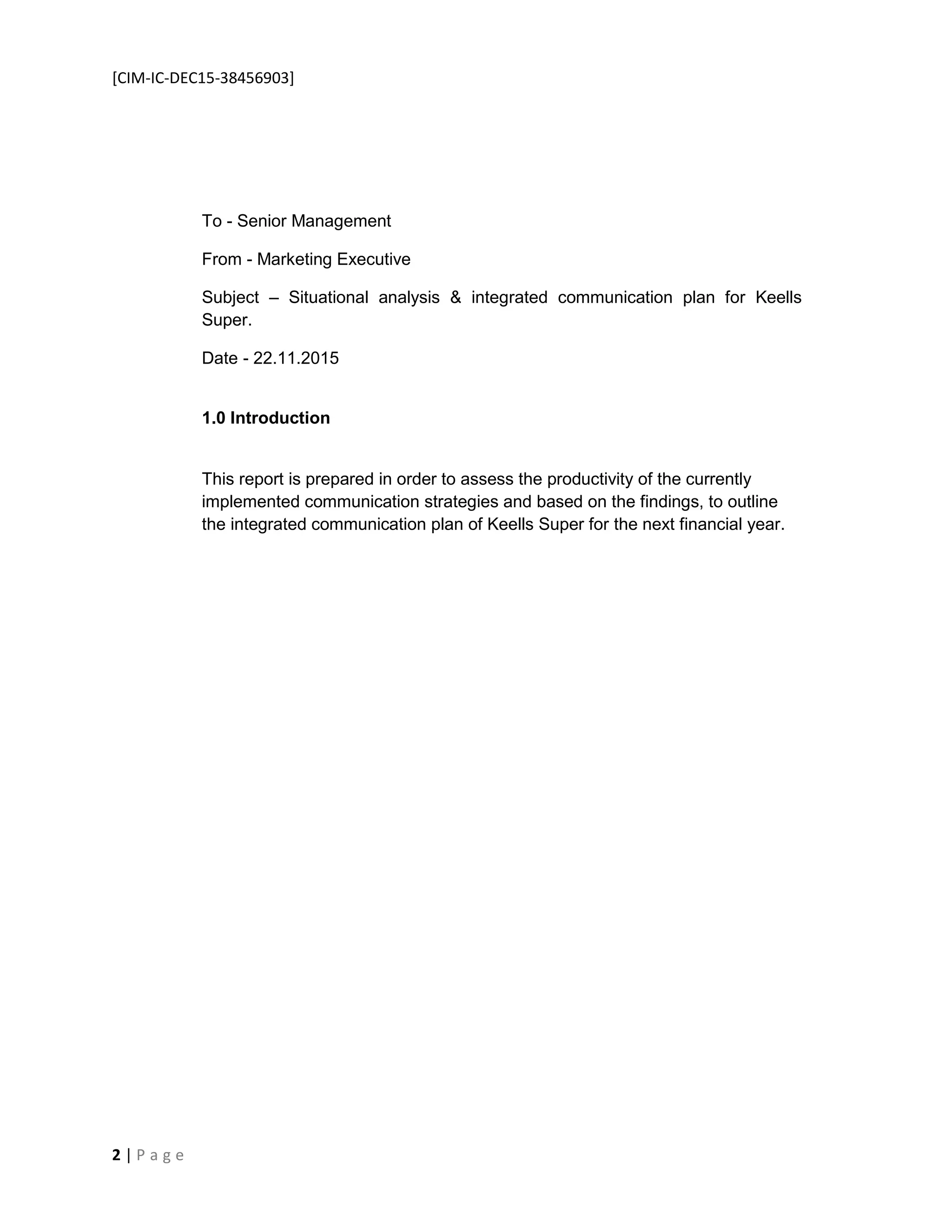 Situational analysis & integrated communication plan for Keells Super ...