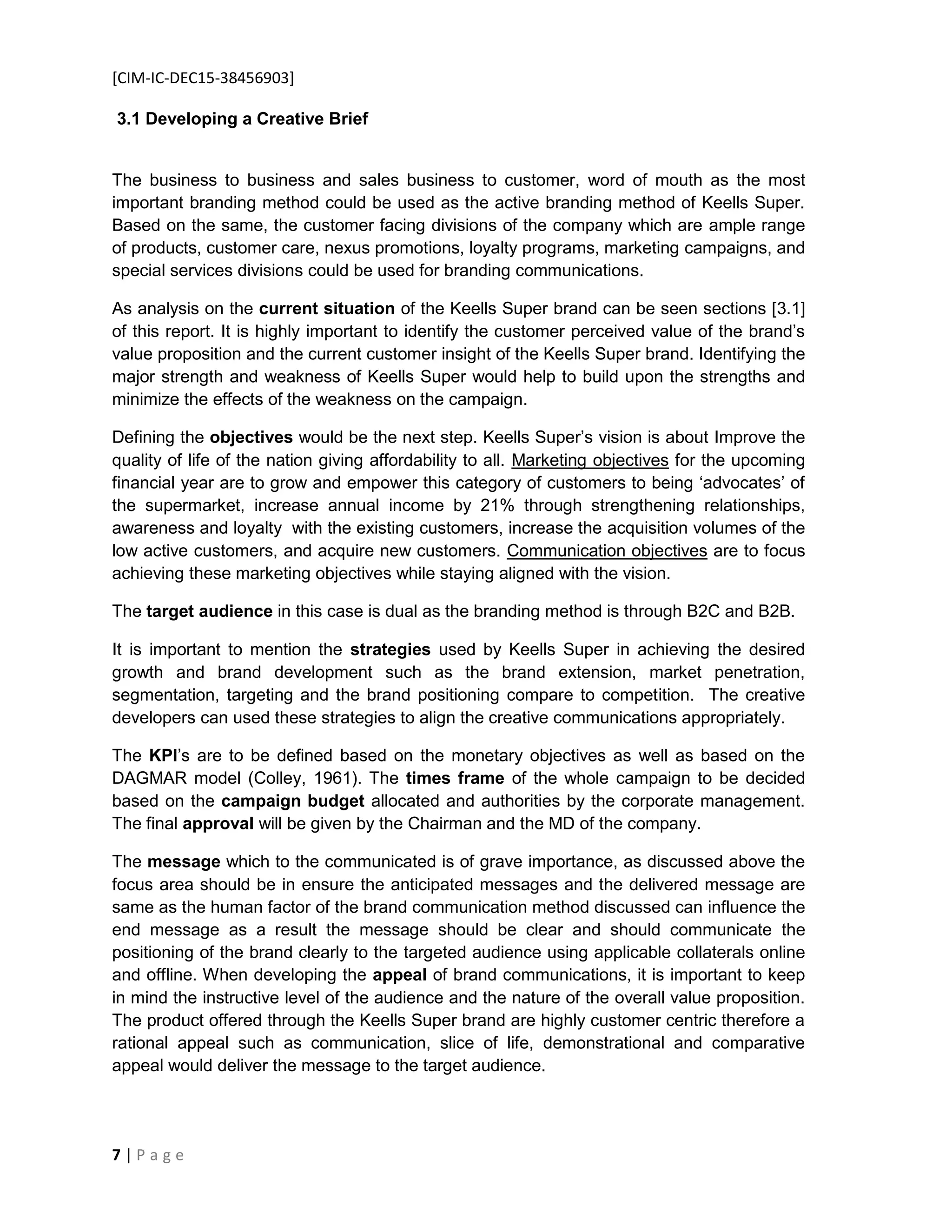 Situational analysis & integrated communication plan for Keells Super ...