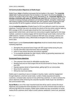 Situational analysis & integrated communication plan for Keells Super ...