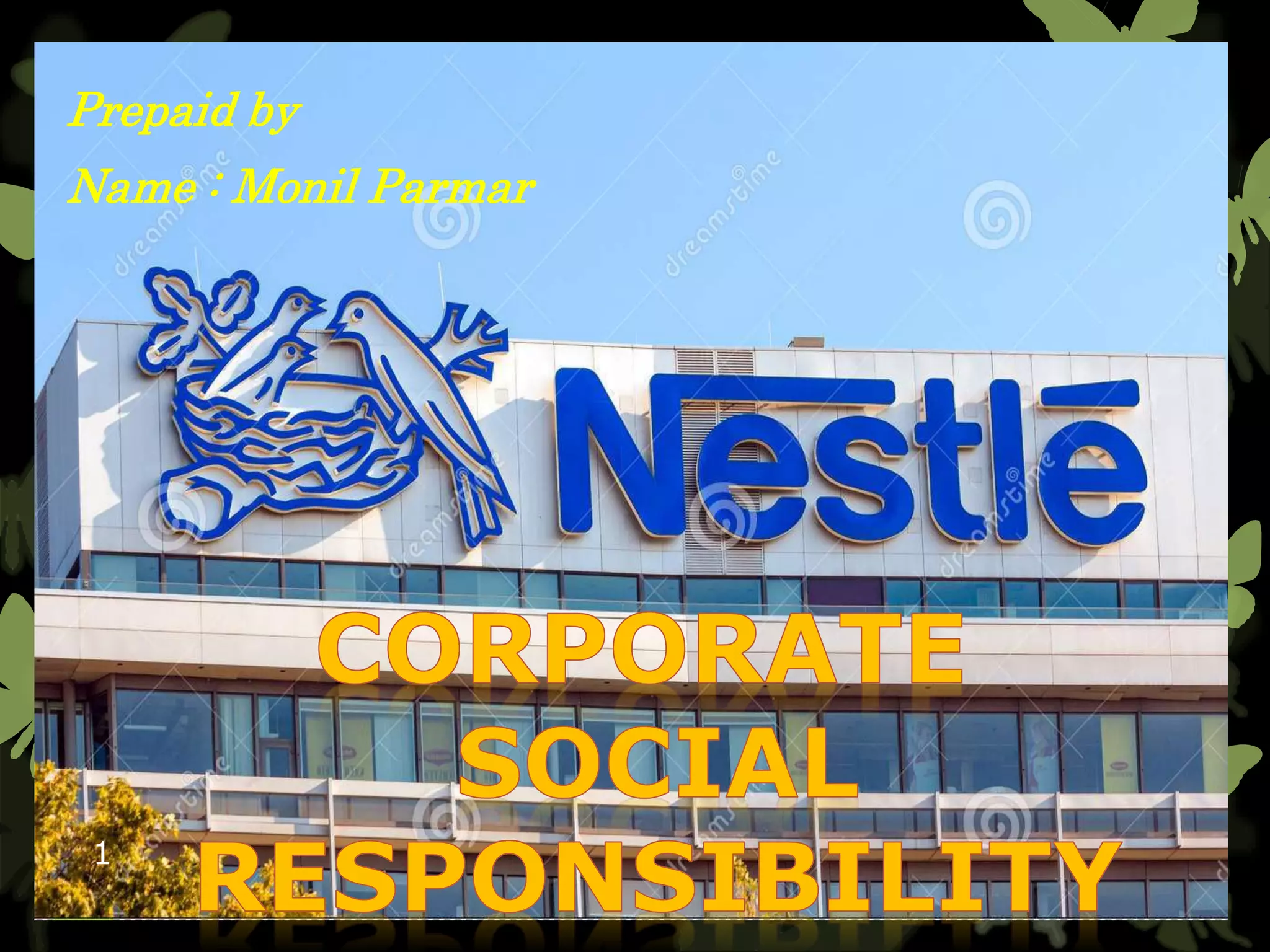 Nestle'- Corporate Social Responsibility | PPTX