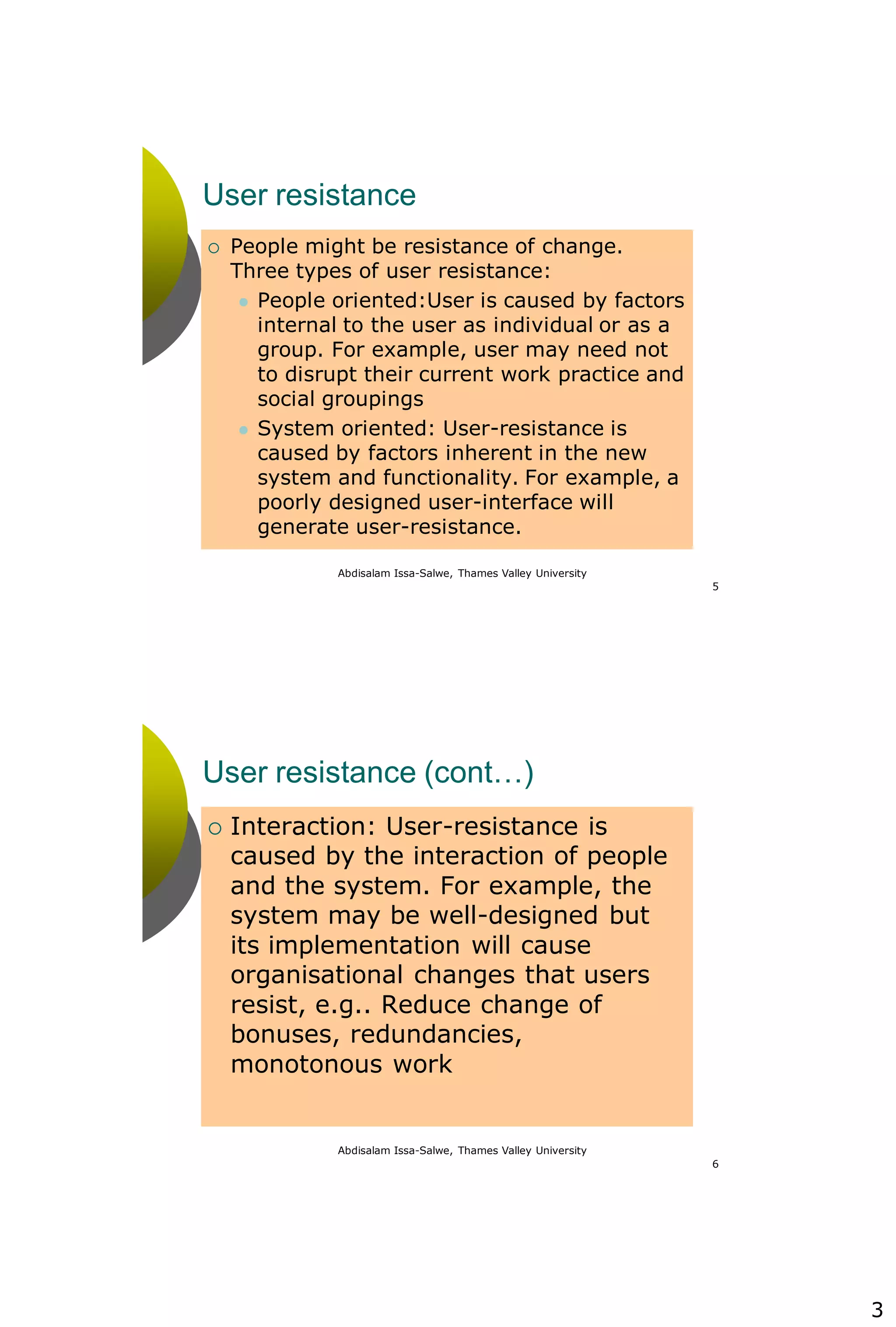 CIMA- Lecture10(Information systems and Organisational Change) | PDF