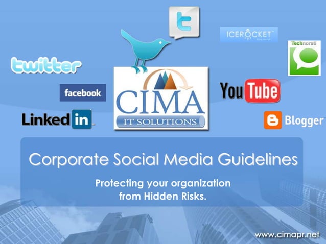Corporate Social Media Guidelines Protecting Your Organization From Hidden Risks Ppt