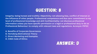 CIMA OCS Certification Exam Master Operational Case Studies | PPT