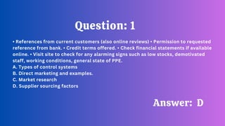 CIMA OCS Certification Exam Master Operational Case Studies | PPT