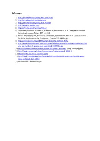 Cimate change impacting the okhla bird sanctuary | PDF